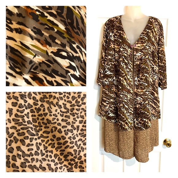 Global Illusion | Tops | Global Illusions Animal Print Duster | Poshmark